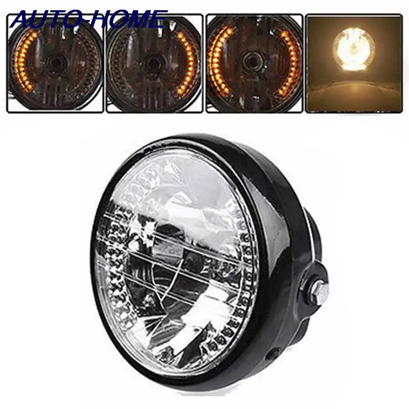 1PC-Universal-6-5Inch-Motorcycle-Headlight-LED-Turn-Signal-Light-For ...