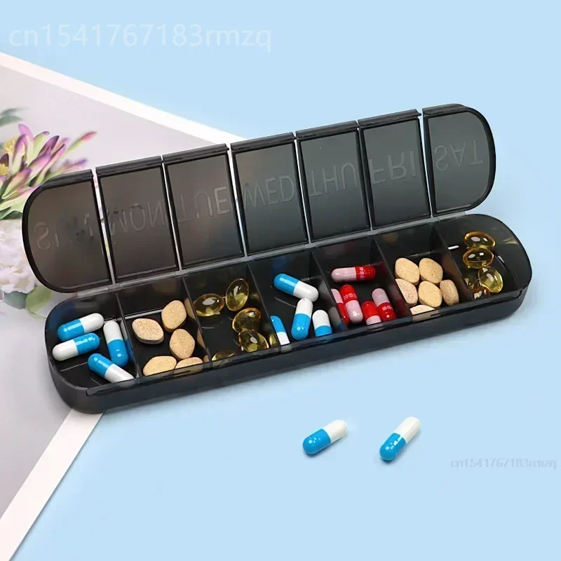 Weekly-Portable-Travel-Pill-Cases-Box-7-Days-Organizer-7-Grids-Pills ...