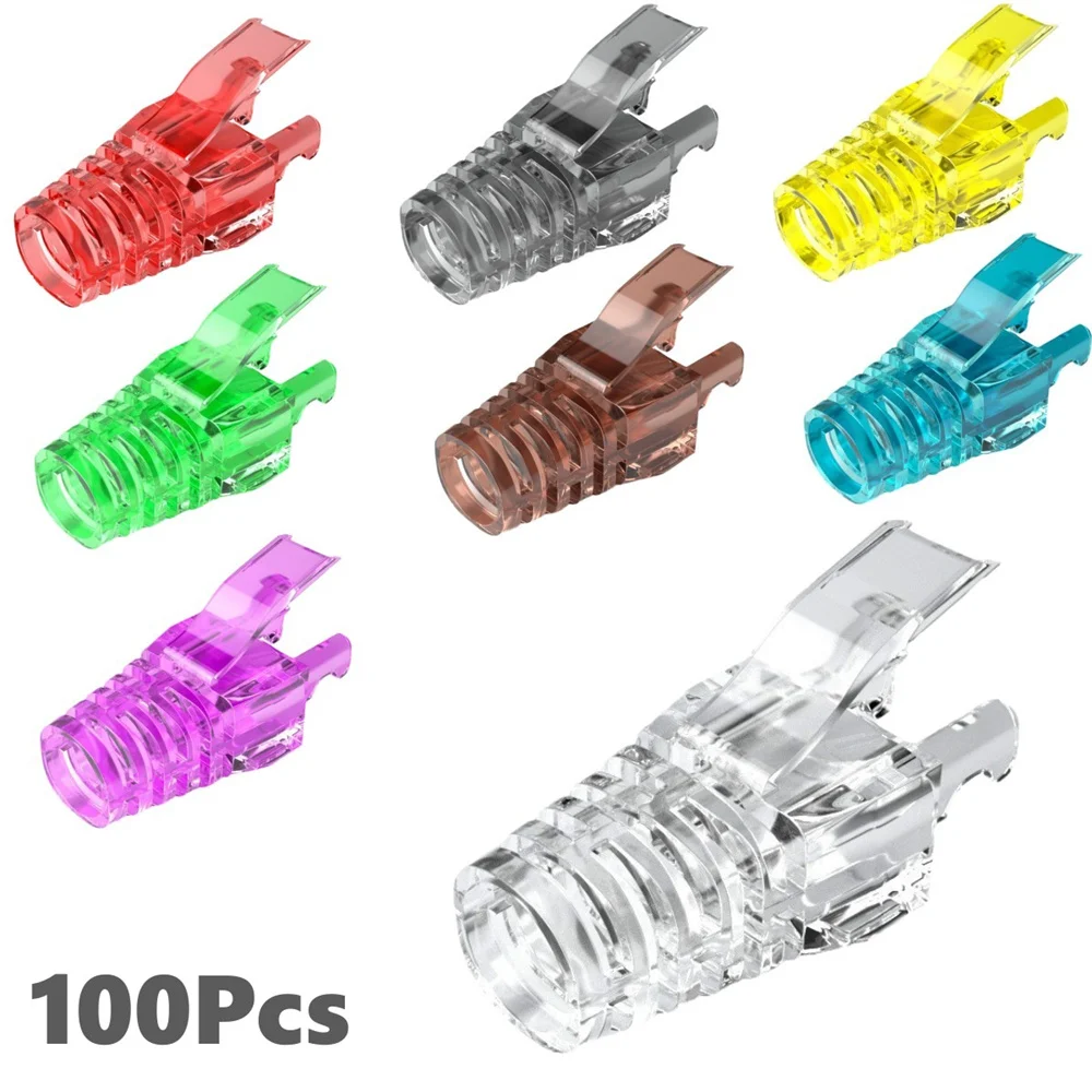 100Pcs-Set-Colorful-Clear-RJ45-Standard-Ethernet-Network-Cable-Strain ...