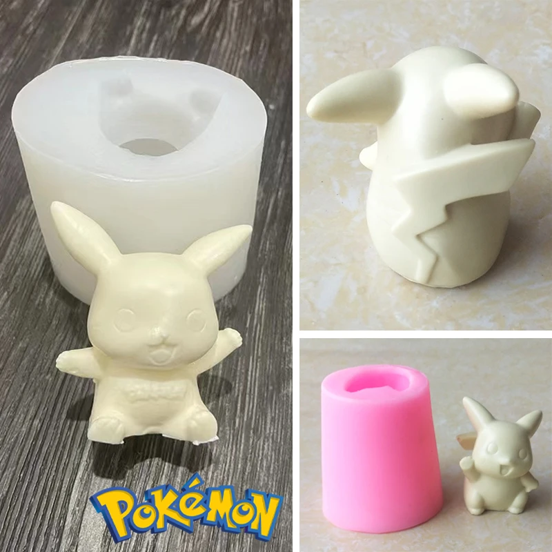 3D-Pok-mon-Pikachu-Silicone-Molde-Desenhos-Animados-Anime-Bolo-Doces ...