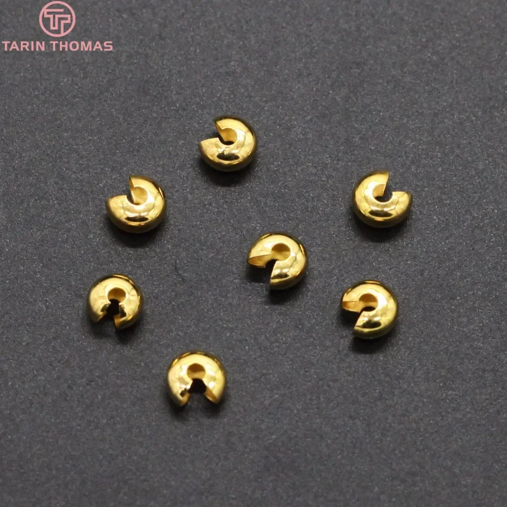 4019-100PCS-4-5MM-Brass-Opening-Station-Position-End-Beads-Spacer-Beads ...