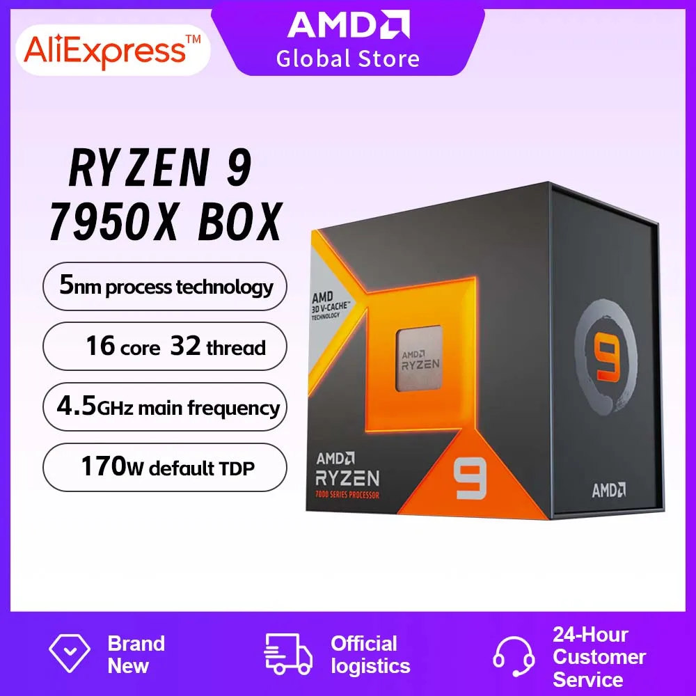 AMD-Ryzen-9-7950X-Box-Novo-CPU-R9-7950X-Brand-New-16-Core-32-Thread ...