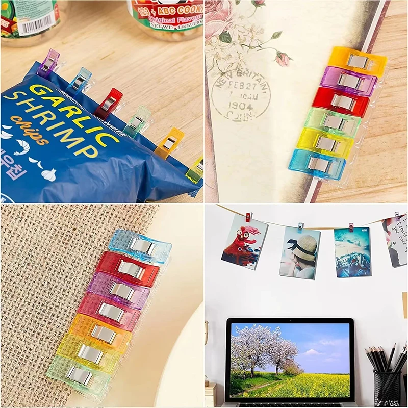 Clothespin-Plastic-Sewing-Clips-Colorful-Craft-Crocheting-Multipurpose ...