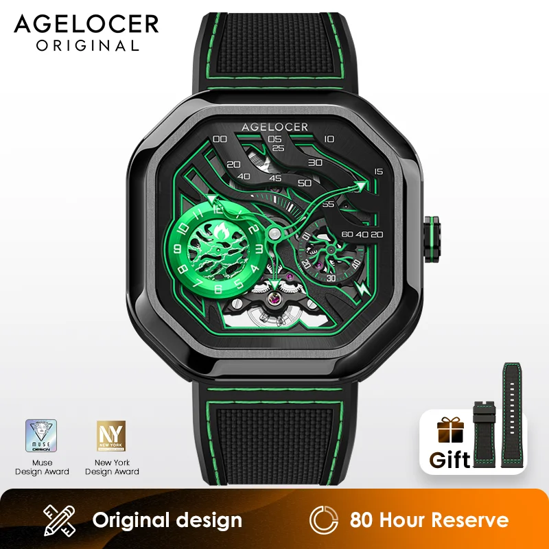 AGELOCER-Original-Volcano-Watch-Men-s-vogue-Luxurious-Skeleton ...