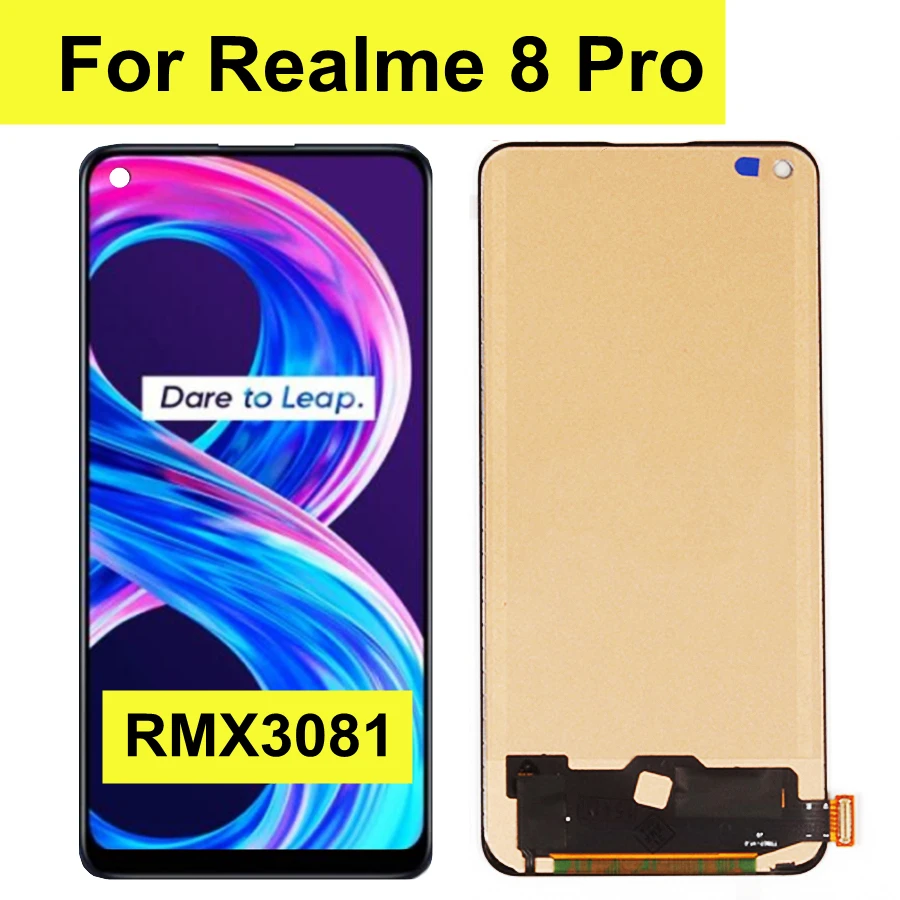 6.4 "tft para realme 8 pro display lcd tela do painel de toque ...