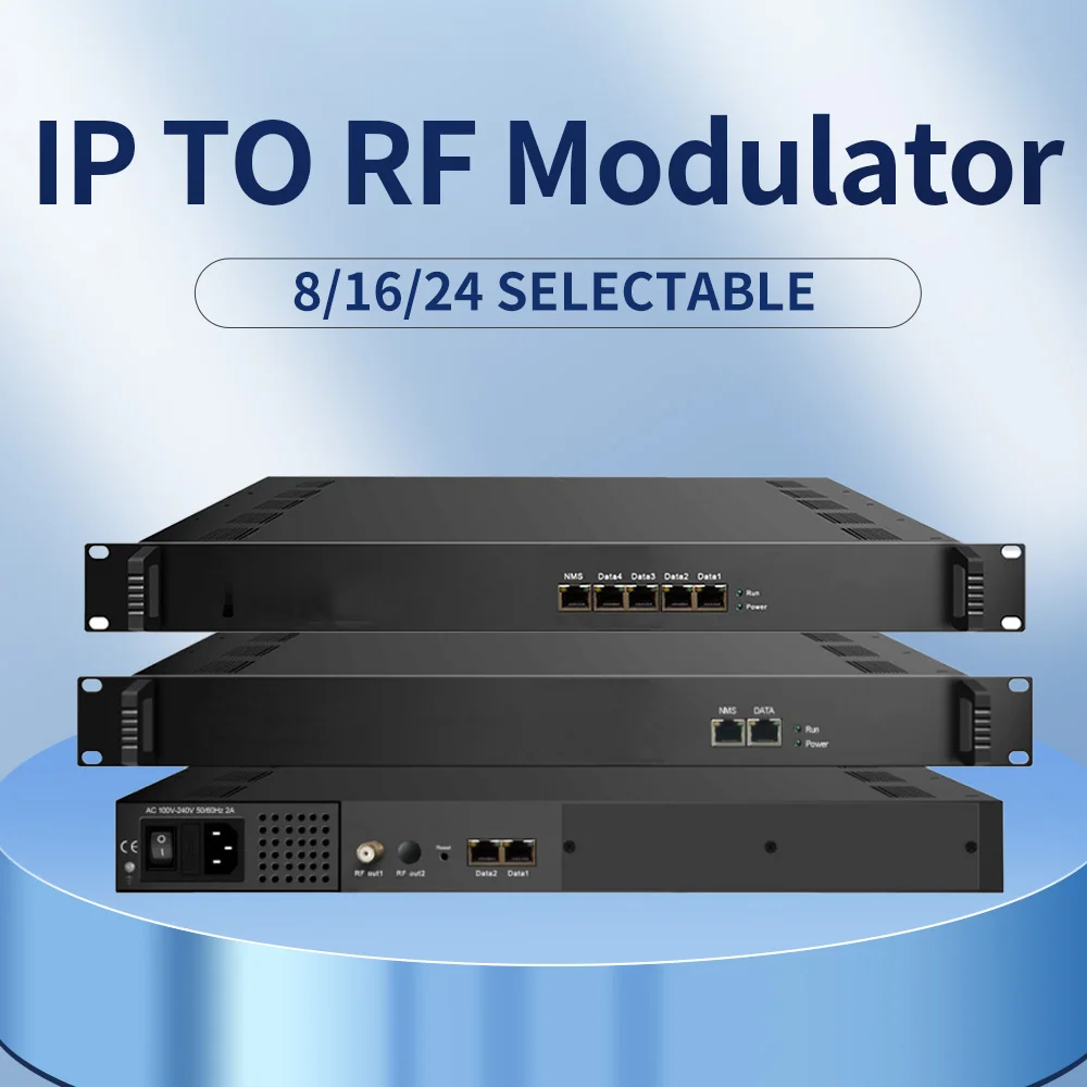 8 16 24-channel IP (HLS/RTSP/UDP/HTTP to RF DVB-T ATSC ISDBT DVB-C DTMB ...