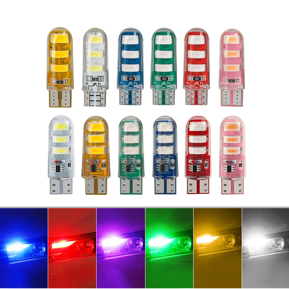 10pcs t10 w5w led light Clearance lights T10 Silicone lamp Car signal ...