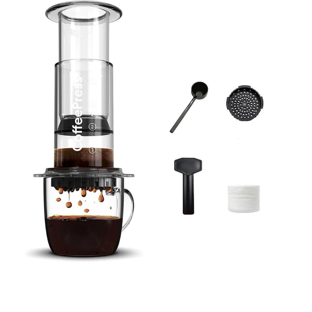 Portable Coffee Kettle French Style Anti-slip Press Coffee Pot ...