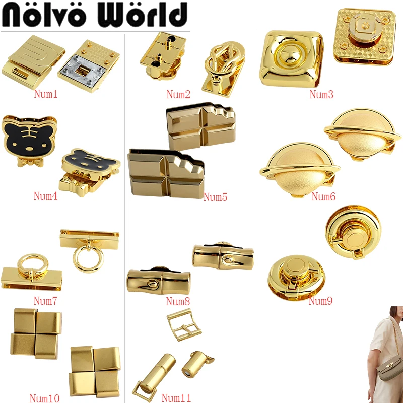 Star-Square-Shape-Metal-Magnetic-Locks-For-DIY-Leather-Craft-Handbags ...