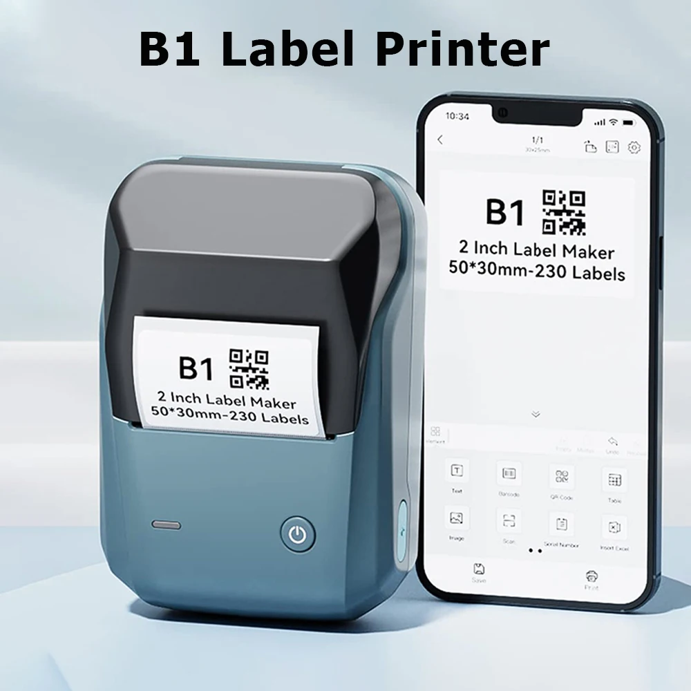 Niimbot-B1-Mini-Thermal-Label-Printer-Portable-Adhesive-Sticker-Label ...
