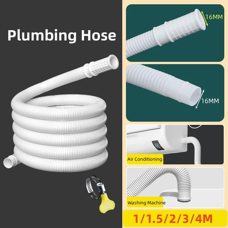 1-4M Washing Machine Draining Hose Plastic Tube Pipe Extension ...