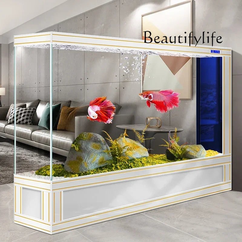 Fish-Tank-Living-Room-New-Screen-Hallway-Super-White-Glass-Smart-Fish ...