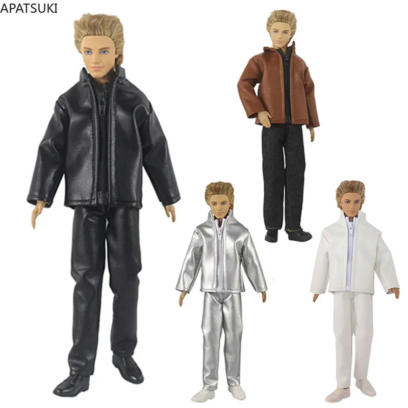 Fashion-Leather-1-6-Doll-Clothes-For-Ken-Boy-Doll-Outfits-Zipper-Coat ...