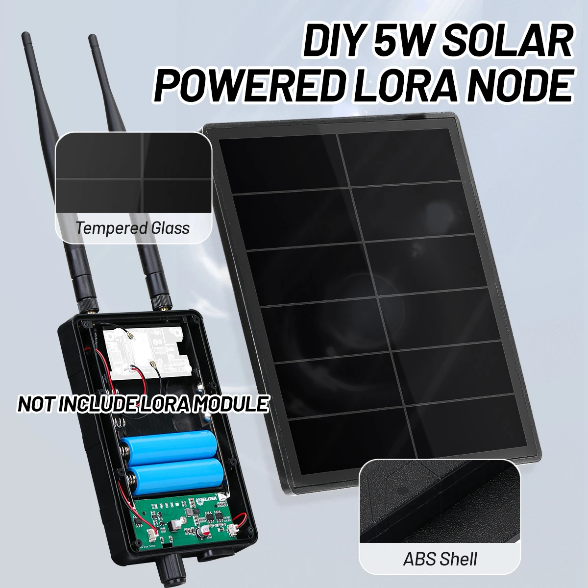 5W Solar Panel Diy Solar Node Repeater With 915MHz 868Mhz for RAK4631 ...