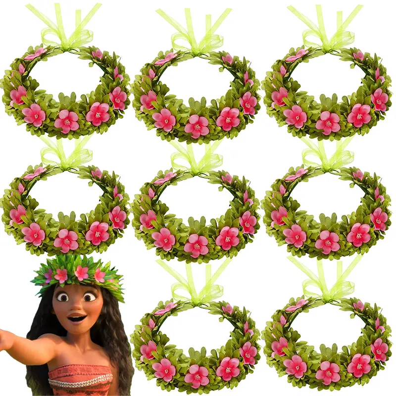 Disney Girls Moana Garland Flower Wreath Headdress Kid Adult Princess ...