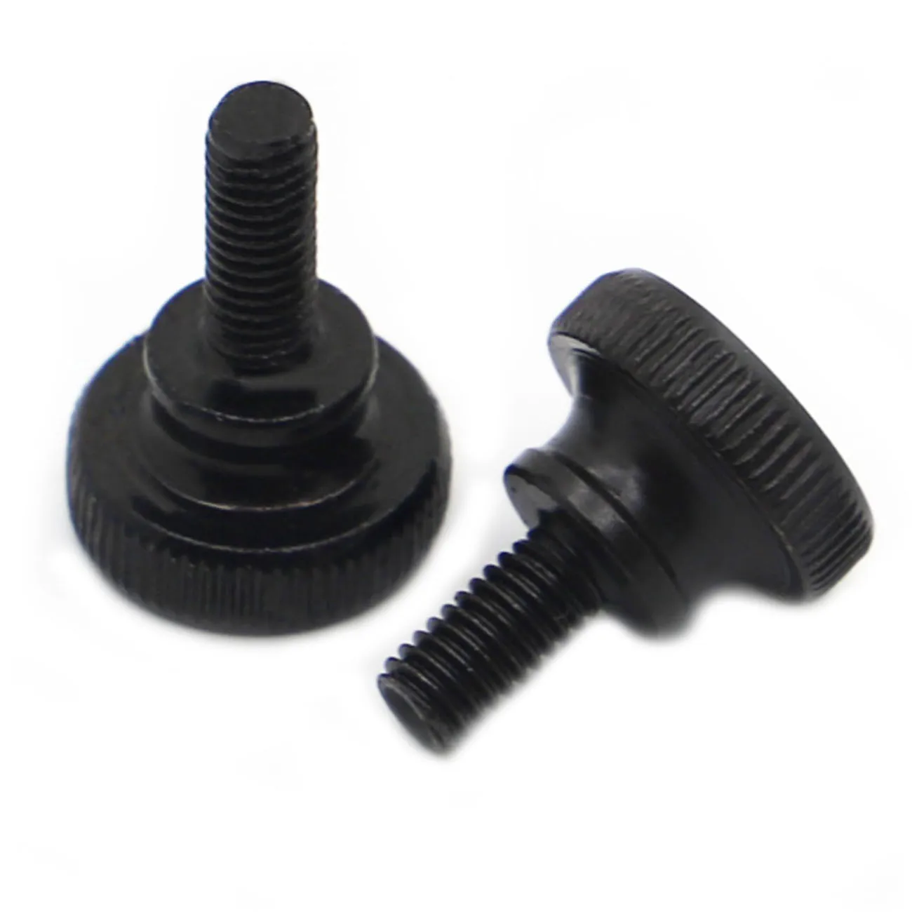 M3 M4 M5 M6 M8 M10 Black Carbon Steel Knurling Head Knurled Thumb Screw Hand Tighten Curtain ...