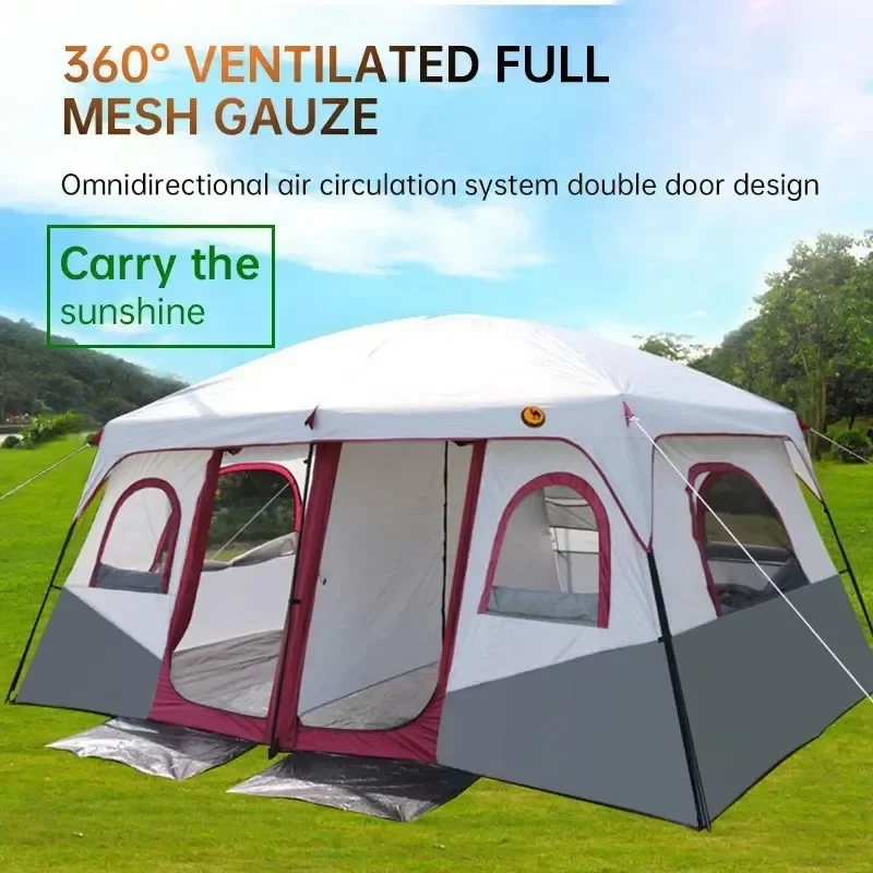 Large-Family-Camping-Tent-6-12-Person-WaterProof-2-Bedroom-1-Living ...