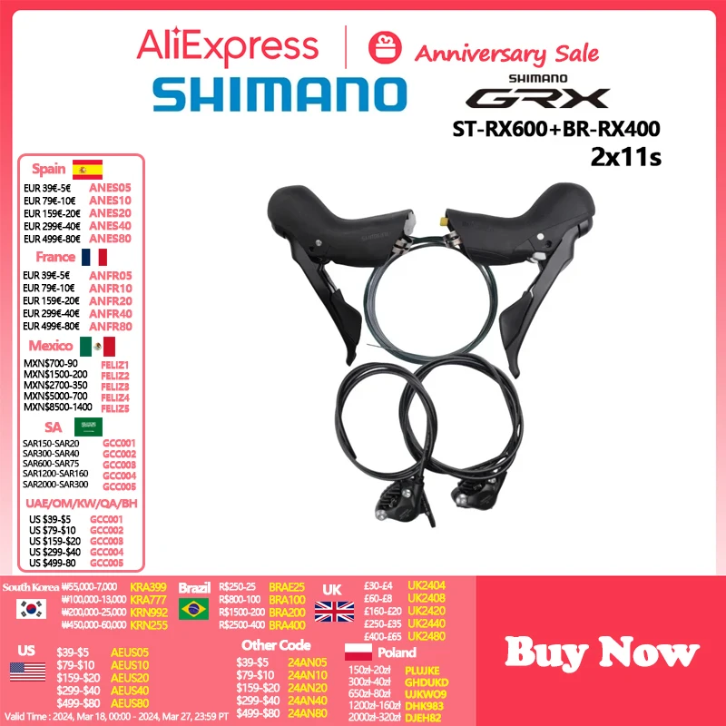 Shimano-GRX-RX600-RX400-1x11s-2x11s-Hydraulic-Disc-Brake-RX600-Shifter ...