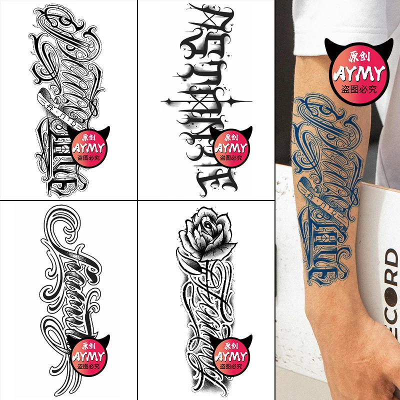 Temporary-tattoo-stickers-waterproof-Men-s-long-lasting-waterproof ...
