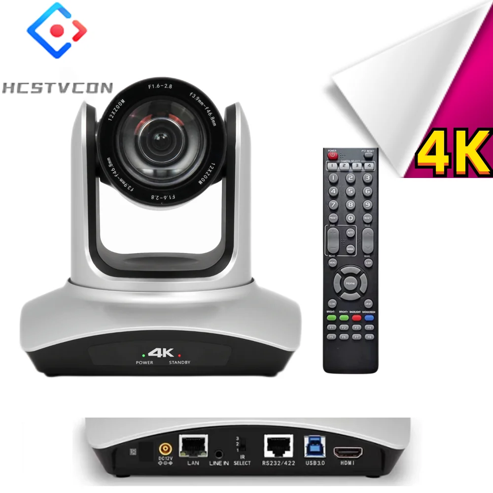 4k Conference Ptz Camera 12x Zoom Live Streaming Lan Usb3.0 Hdmi For ...