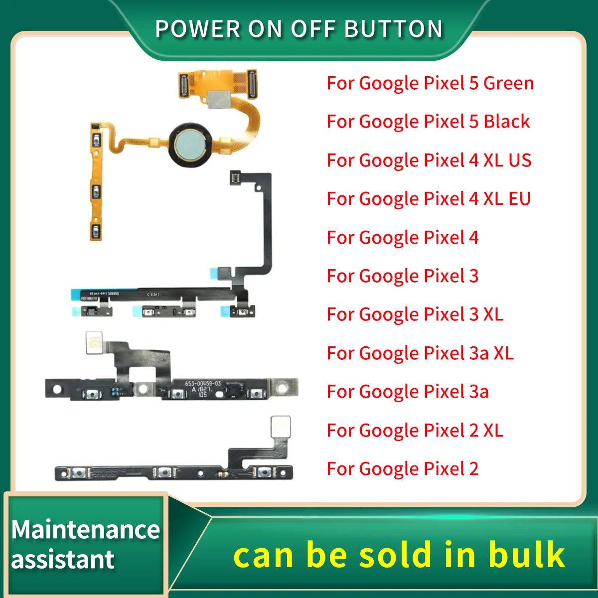 Power On Off Button Volume Switch Key Control Flex Cable For Google ...