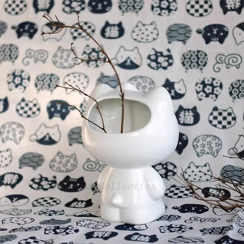 Kawaii-Hello-Kitty-Action-Figure-Toy-Cartoon-Cat-Ceramic-Vase-Anime ...