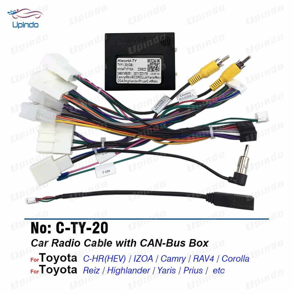 Car Radio Cable Can Bus Box For Toyota Highilander Camry C-hr Avanza ...