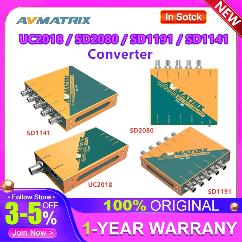 Avmatrix-UC2018-SD2080-SD1191-SD1141-SC2030-SDI-to-HDMI-Compatible-Signal-with-Converter-Support ...
