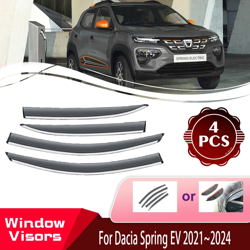 Car-Rain-Deflector-For-Dacia-Spring-EV-Electric-2021-2024-Car-Window ...