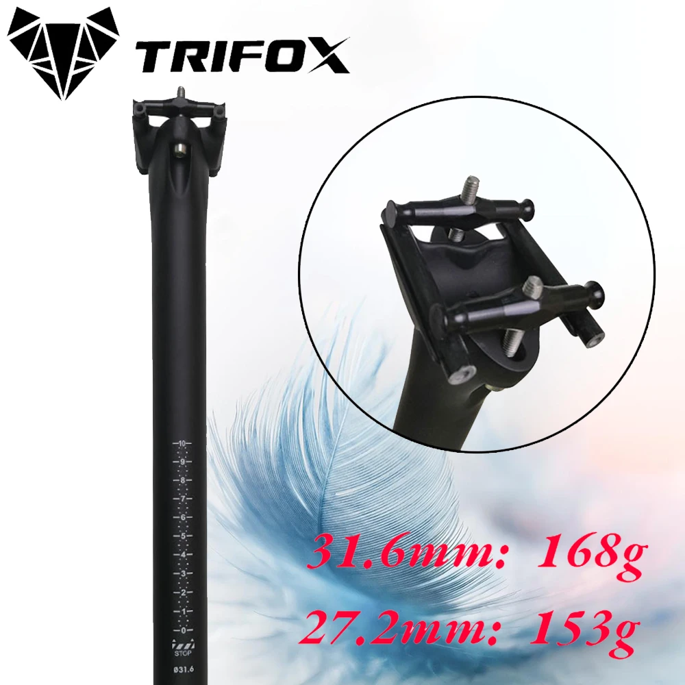 Carbon Fiber Mtb Seatpost 27.2 / 30.8 / 31.6 Mm Matte Ud Ultralight ...