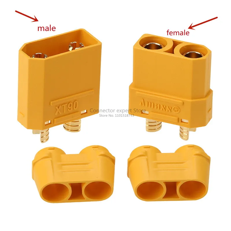 XT90 AMASS XT90H With Protective Insulating End Cap Connectors Male Female XT90 for RC Hobby ...