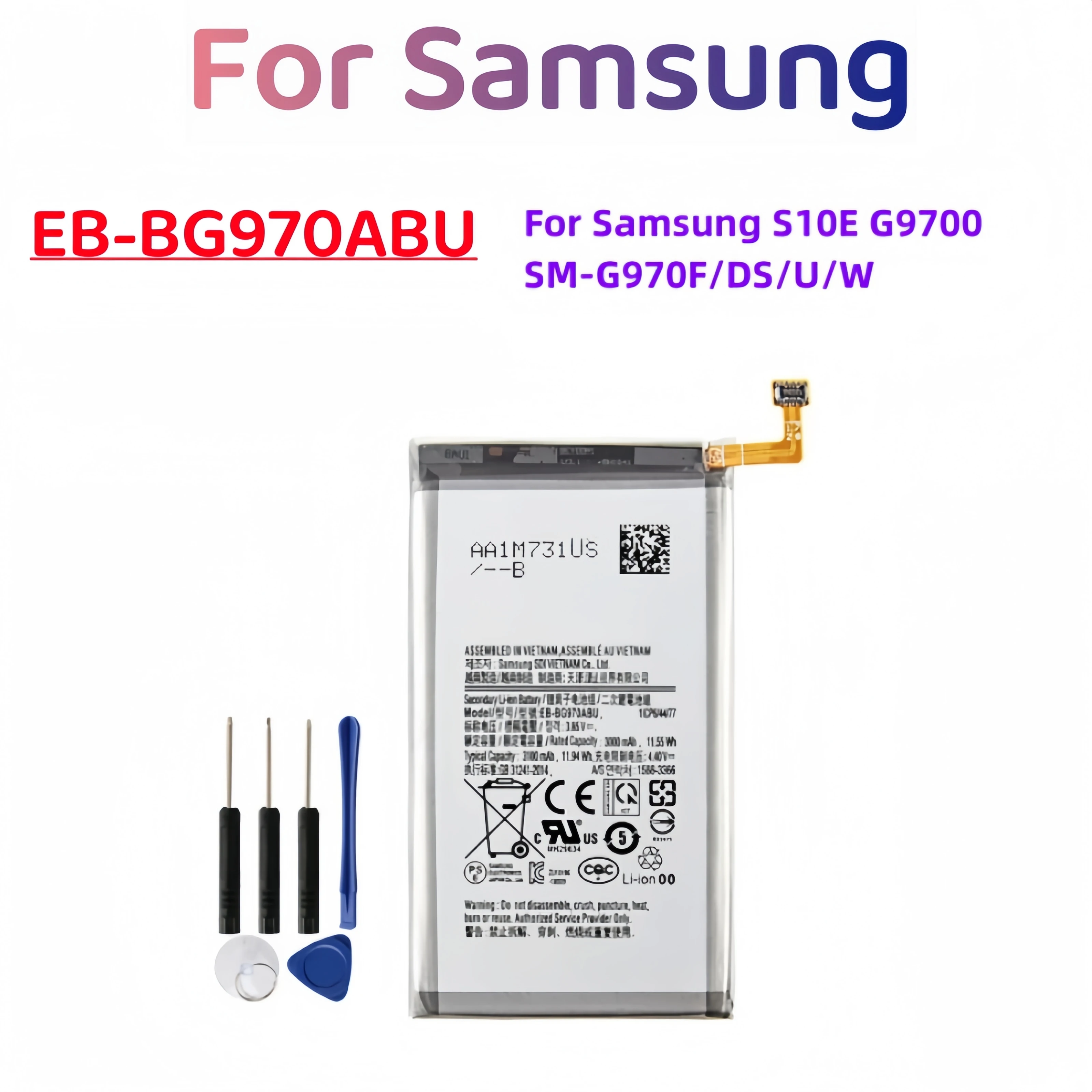 Batterie-de-remplacement-EB-BG970ABU-pour-Samsung-S10E-G970-G970F-G970U ...