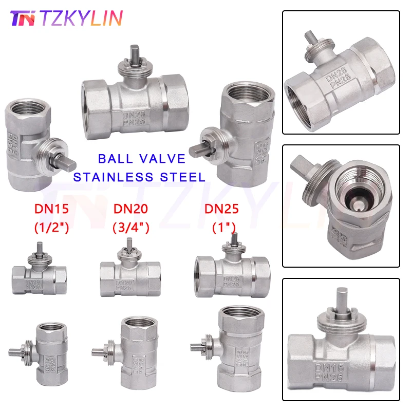 1/2" 3/4" 1" 304 Stainless Steel Motorized Ball Valve Body Electric ...