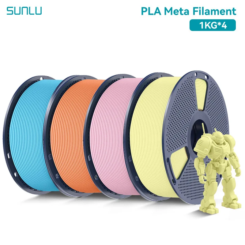 SUNLU PLA Meta 3D Printer Filament 4KG 1KG/Roll 175MM Tolerances +/-0 ...