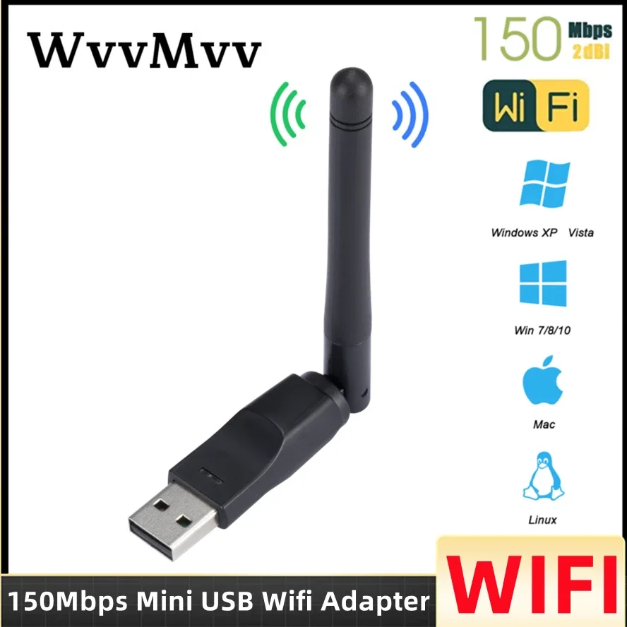 Adaptador-WiFi-Mini-USB-sem-fio-150Mbps-MT7601-LAN-Receptor-WiFi-Dongle ...