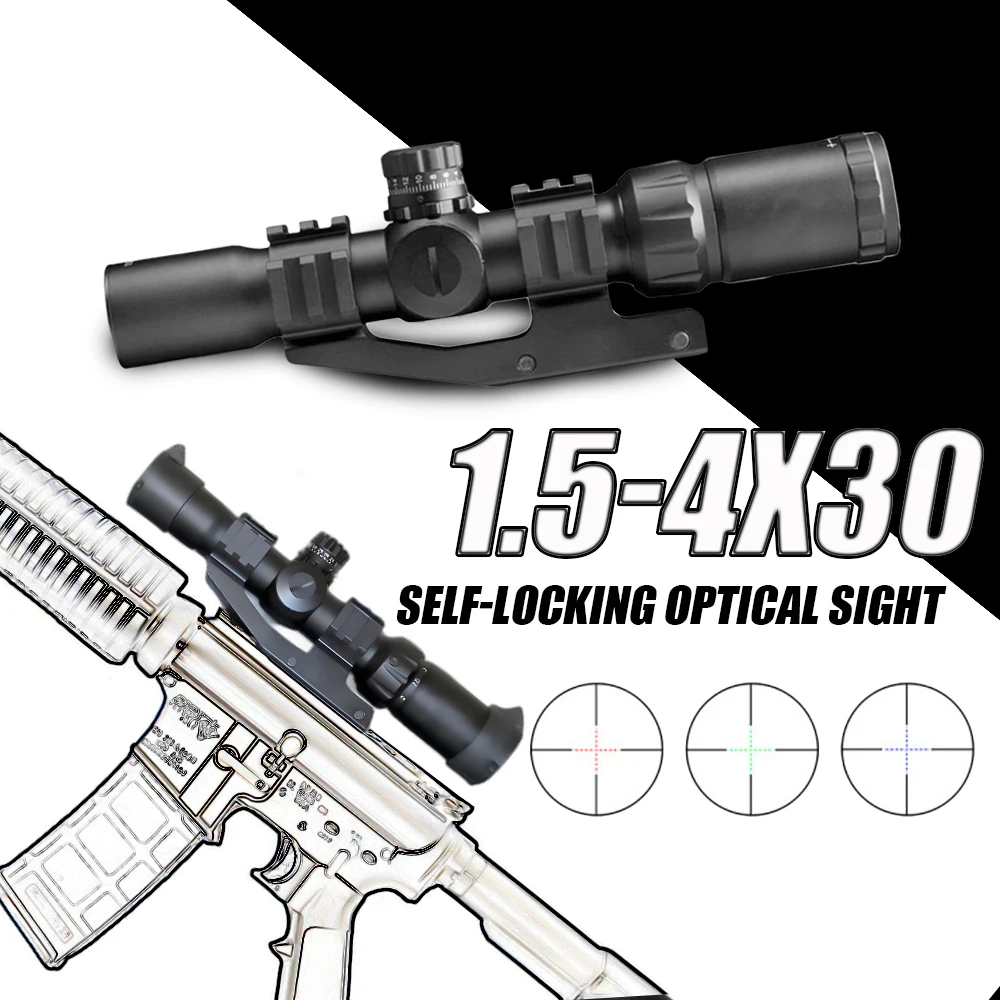 airsoft-rifles-optical-sight-1-5-4X30-Self-locking-rifle-scope-for ...