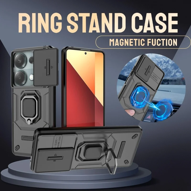For Xiaomi Redmi Note 13 Pro 4G Case Anti Shock Kickstand Magnet Armor ...