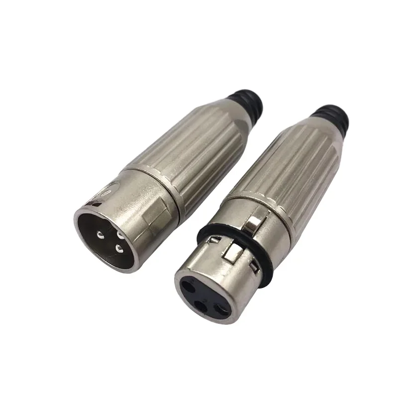 5-20-100PCS-High-Quality-Metal-XLR-Connector-Plug-3Pin-Male-Female-Plug ...