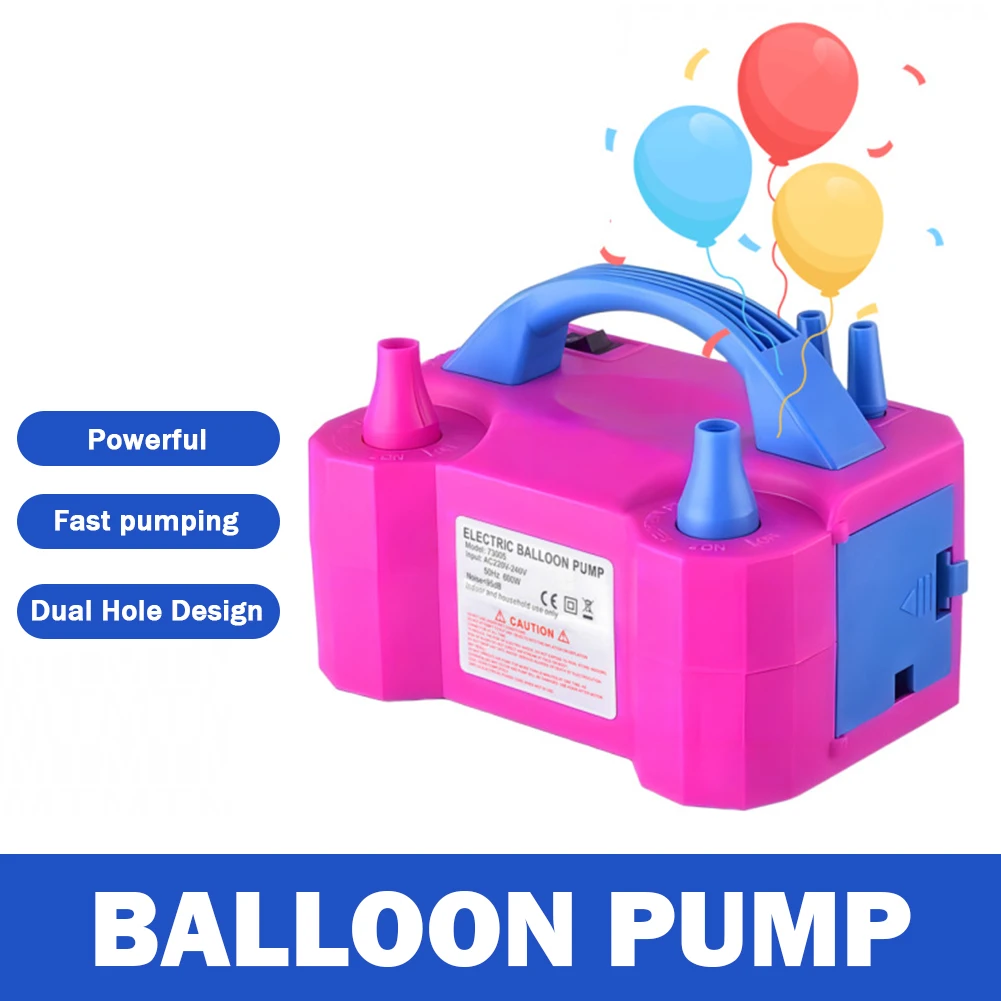 Balloon Air Pump 220V Electric High Power Two Nozzle Air Blower Balloon ...