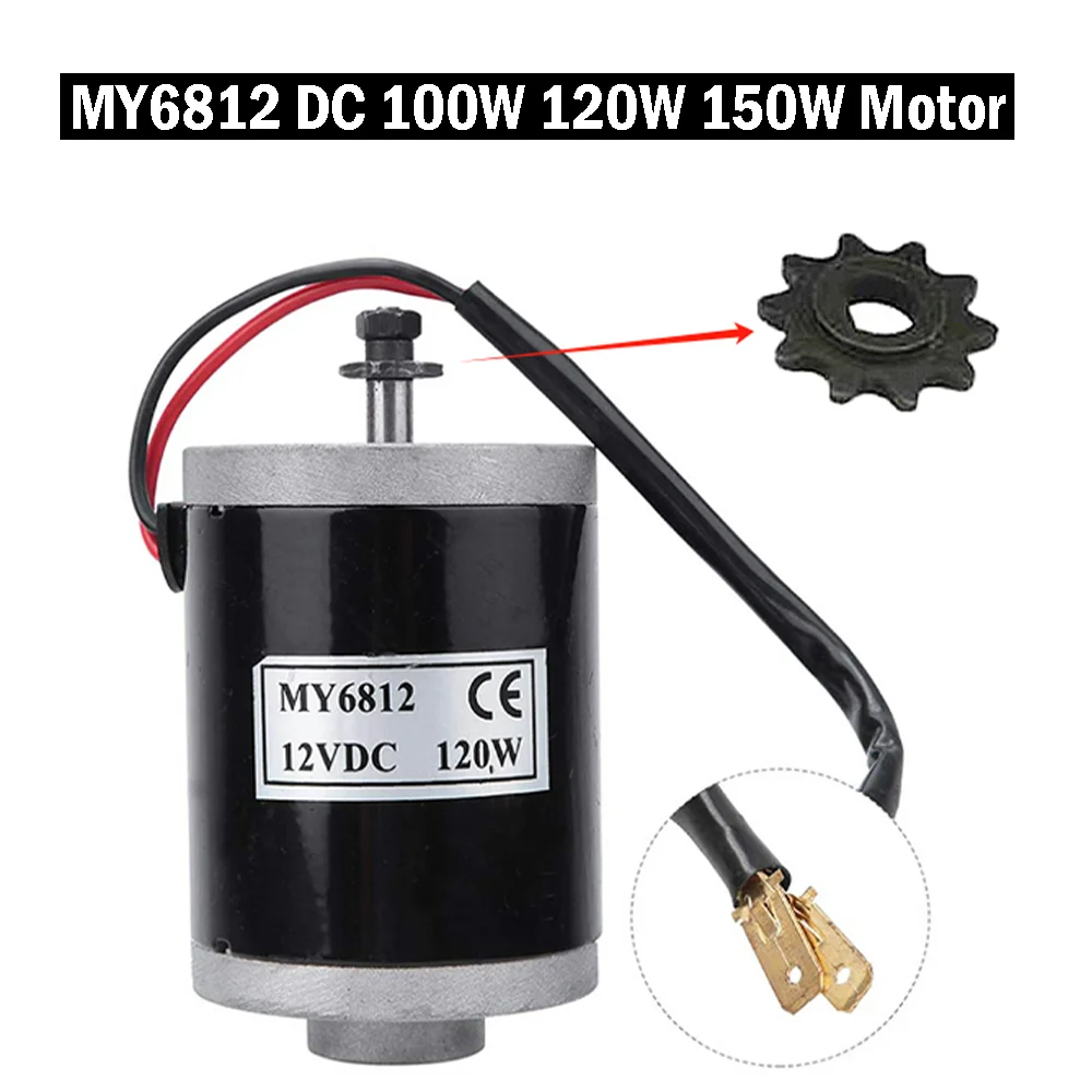 New-MY6812-DC-100W-120W-150w-12V-24V-High-Speed-Motor-With-Sprocket ...