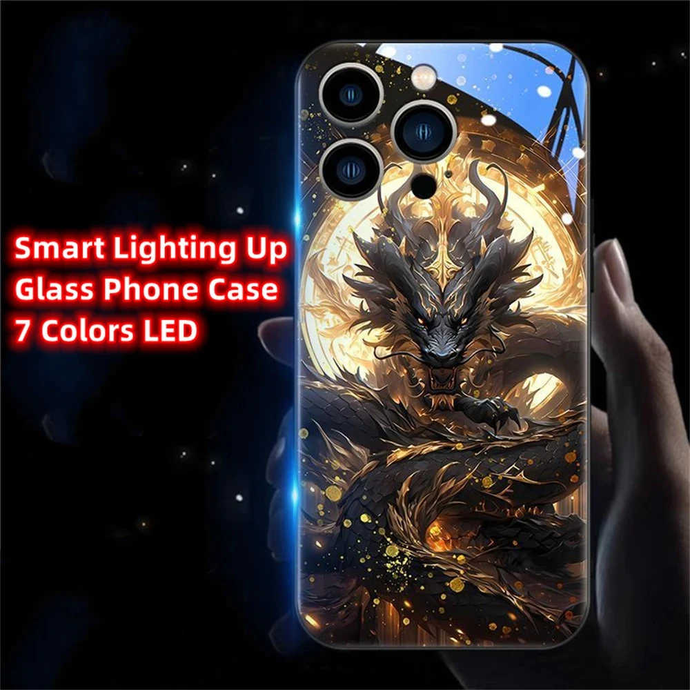 Wishing-Dragon-LED-Light-Glow-Luminous-Phone-Case-Voice-Controlled ...