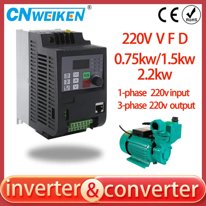 VFD-Inverter-0-75KW-1-5KW-2-2KW-Frequency-Converter-1P-220V-to-3P-220V ...