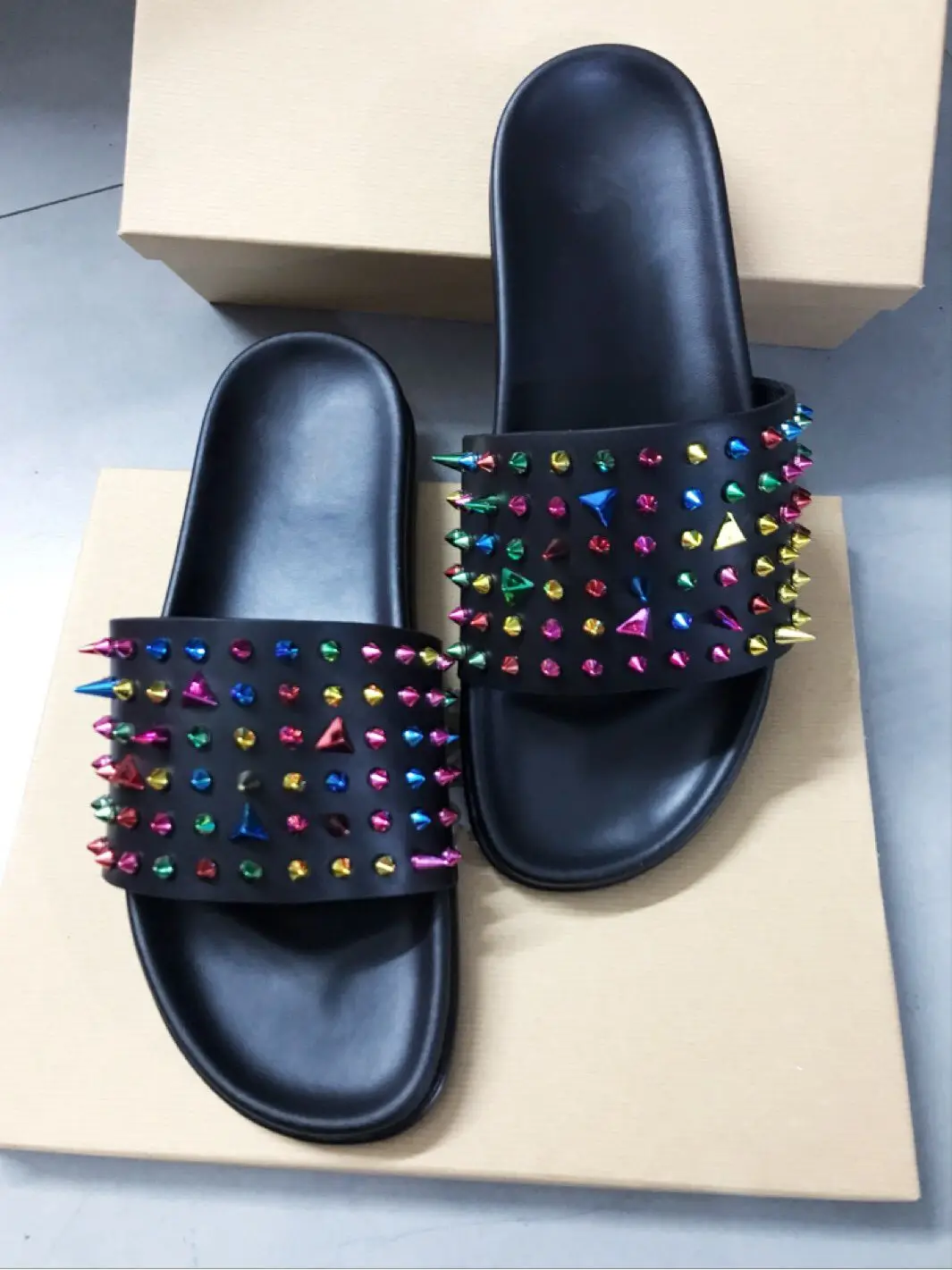 Summer-Rivet-Slippers-Men-Flats-Slip-On-Platform-Shoes-Men-Mules-Beach ...