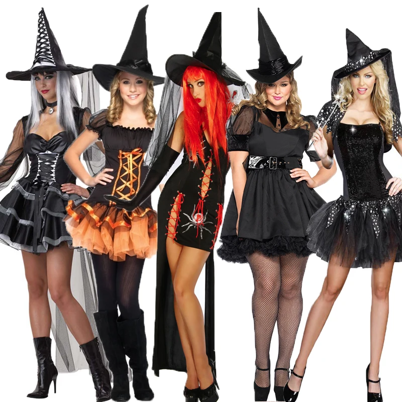 Halloween-Witch-Costume-Uniform-Adult-Women-Witch-Cosplay-Purim ...
