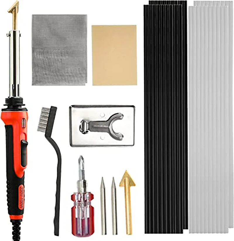 100/80W Temperature Control Plastic Welding Kit PVC Soldering Iron Gun ...
