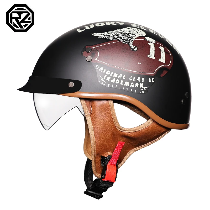 Motorcycle-Helmet-With-lenses-Retro-Half-Helmet-Jet-Helmet-Open-Helmet ...