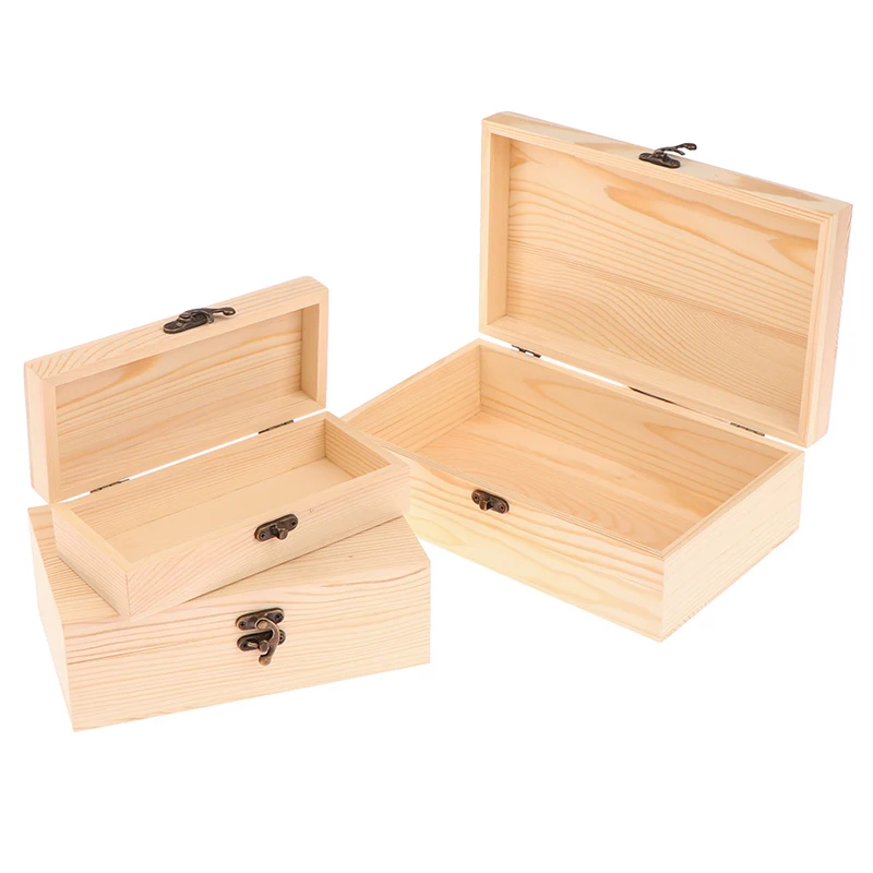 Rectangular-Wooden-Storage-Box-Organizer-Wooden-Storage-Case-Simple ...