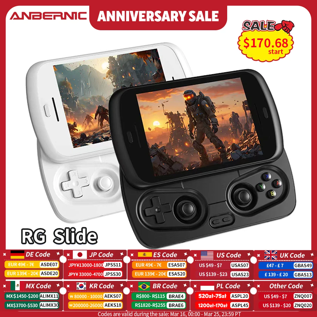 ANBERNIC RG Slide Video Handheld Game Console 4.7" LTPS In-Cell Screen ...