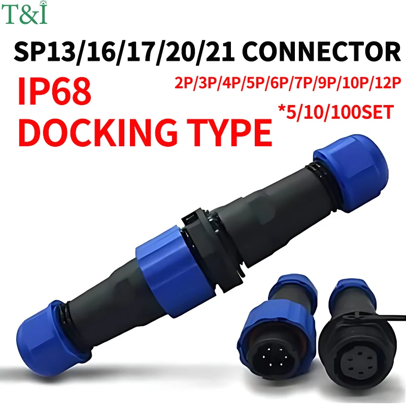 SP21-SP20-SP17-SP16-SP13-Docking-2P-3P-4P-5P-6P-7-12Pin-IP68-Waterproof ...