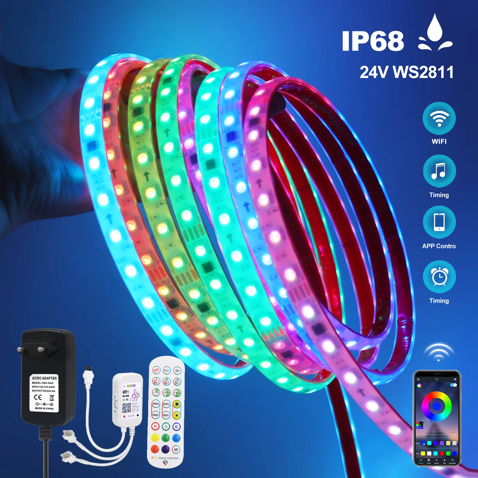 Wifi-bluetooth-ws2811-rgb-led-streifen-licht-24v-5050-adressierbar ...
